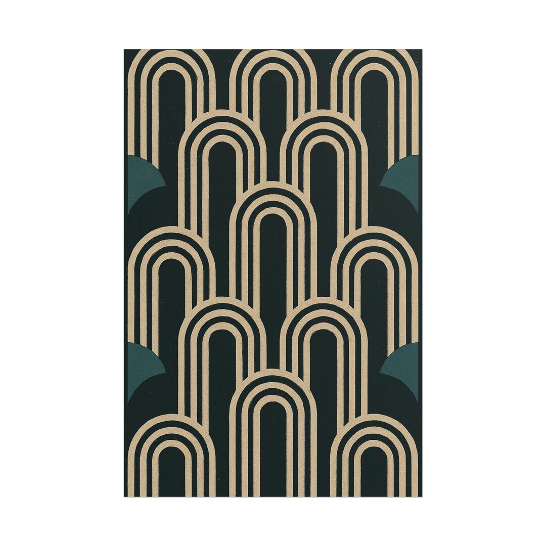 Art Deco Arch Pattern Rolled Poster | Retro Geometric Wall Art - Etsy