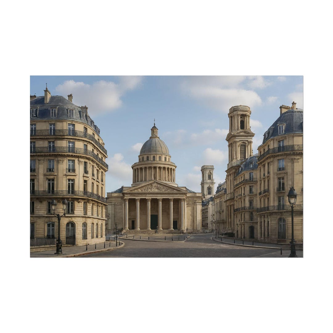 Neoclassical Cityscape Rolled Poster | Historic Dome Architecture Print ...