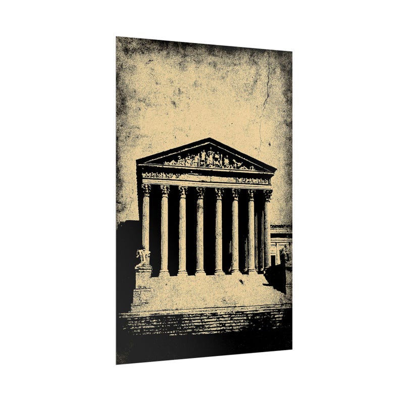Vintage Supreme Court Building Poster Rolled Posters | Antique ...