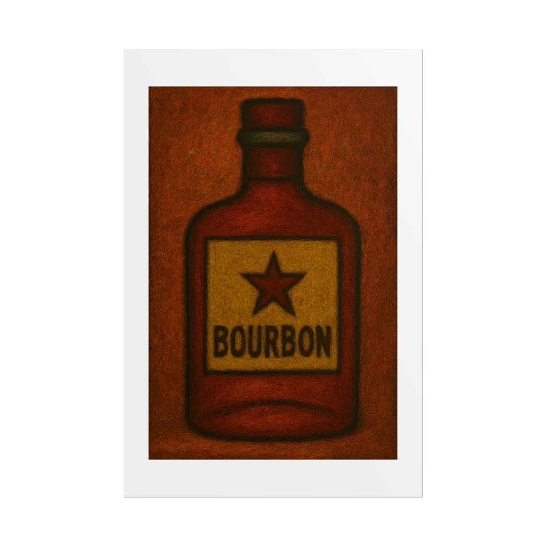 Bourbon Bottle Poster | Rolled Poster, Distillery Wall Art - Etsy