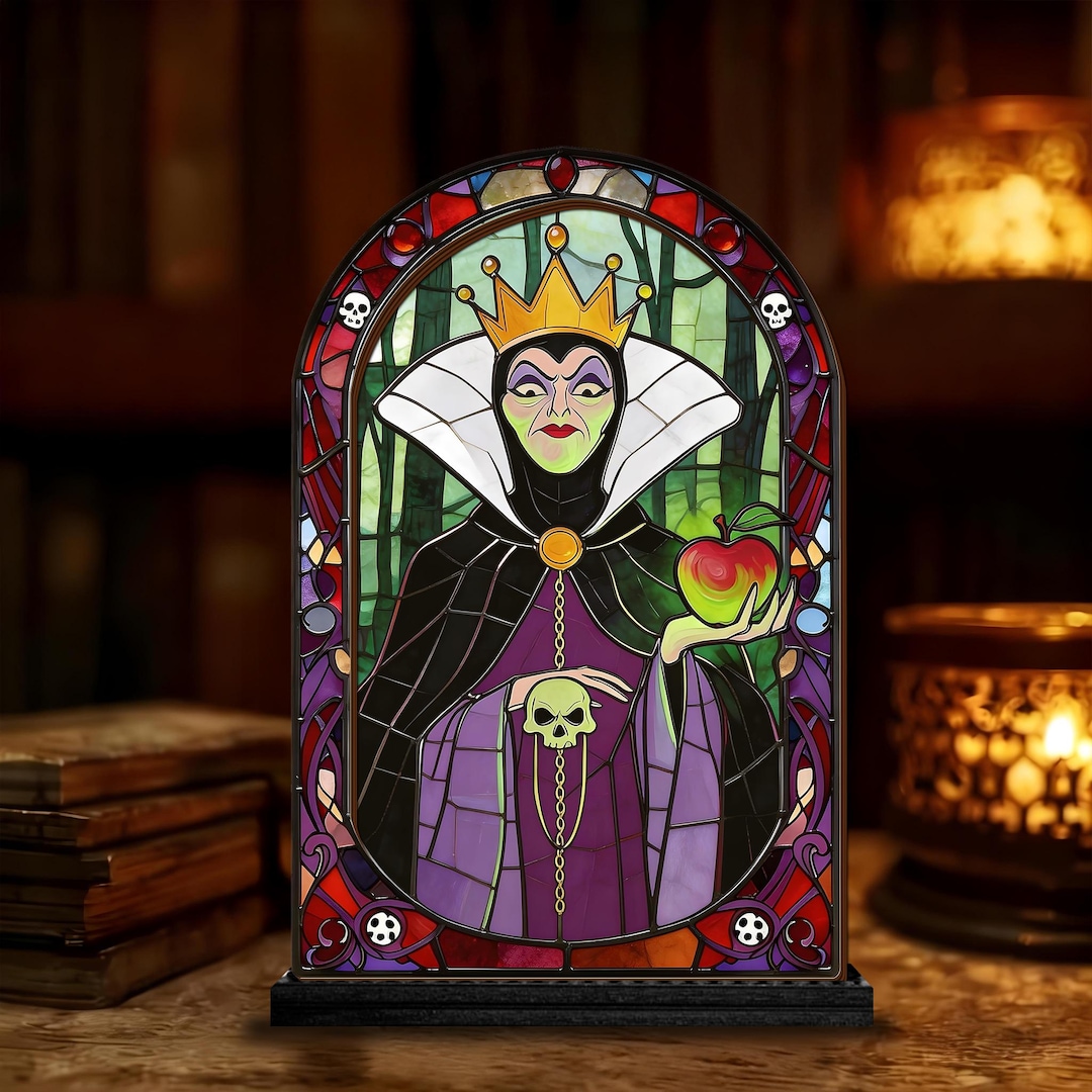 Evil Queen Suncatcher Candle Holder, Poison Apple Suncatcher, Dark ...