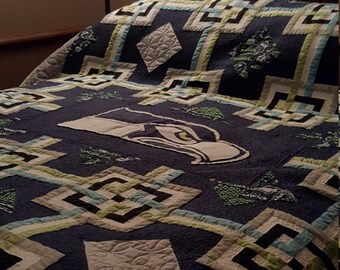 Seahawks Quilt - Etsy