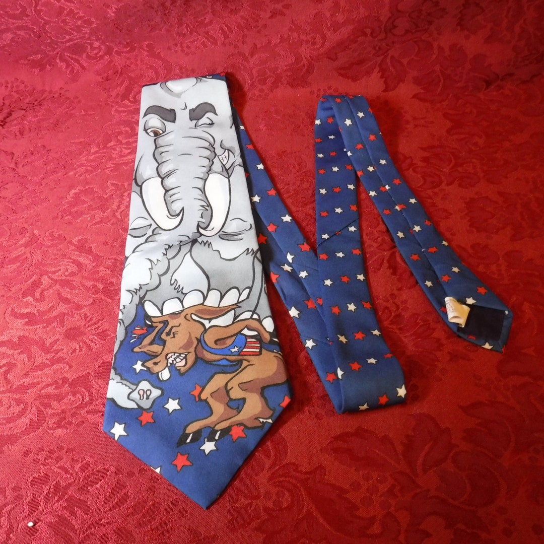 Republican 1996 Ralph Marlin and Co. Charles Christian Tie - Elephant ...
