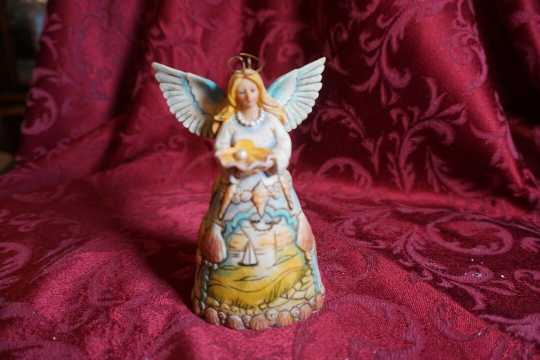 Jim Shore 2009 Retired Angel Holdin Sea Shell Pearl #43 Safekeeper of ...