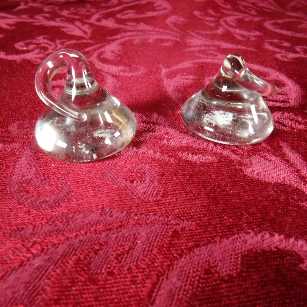 Pair of Global Village Clear Glass Kisses - Etsy