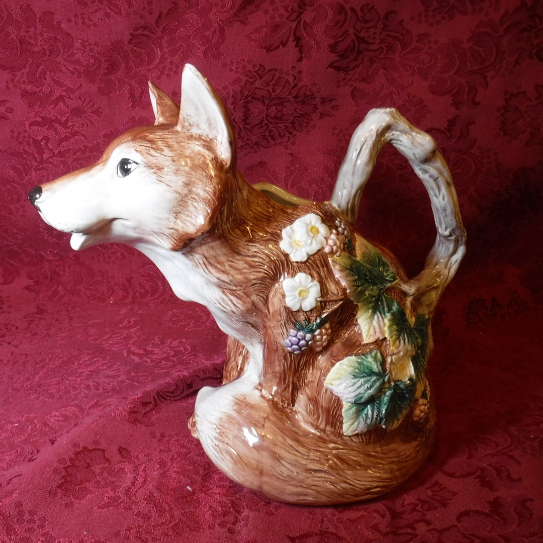 Fitz and Floyd Fox Pitcher, 1990. 1 1/4 Qt - Etsy
