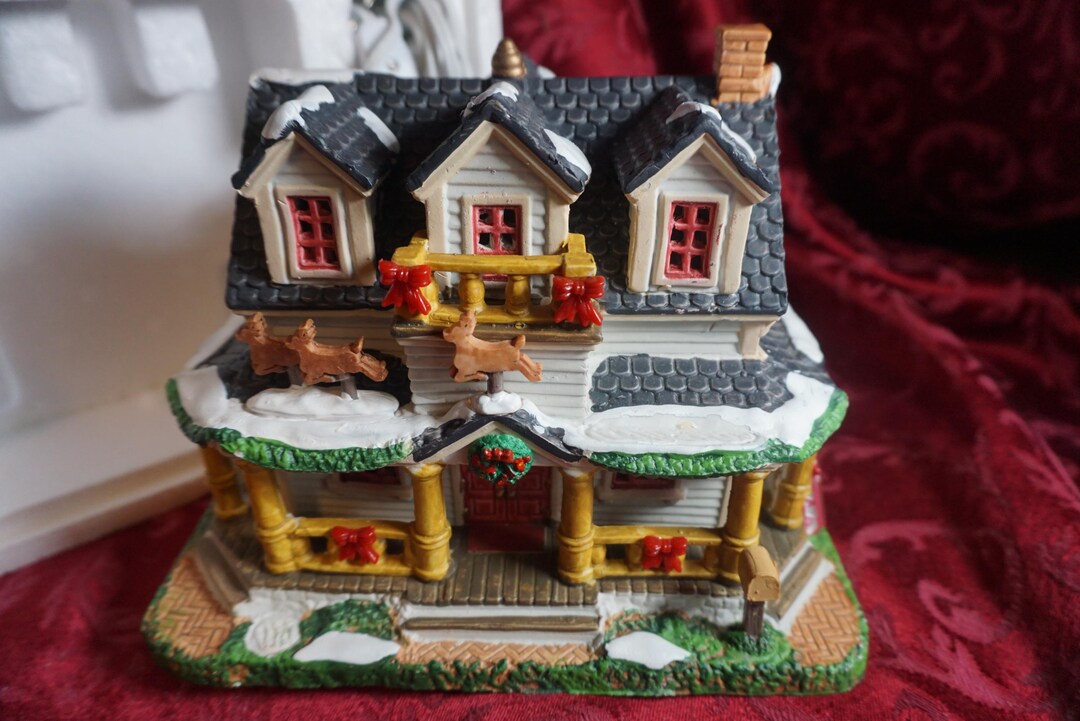 Lemax Porcelain Christmas House, Lighted - Etsy