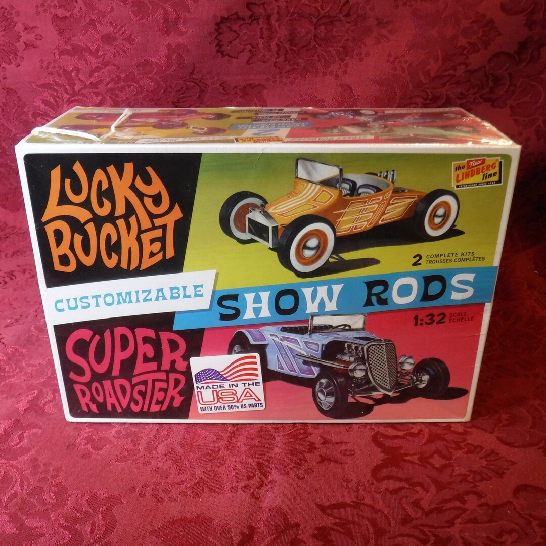 Lucky Bucket and Super Roadster Show Rods - 2 Complete Model Kits 1:32 ...