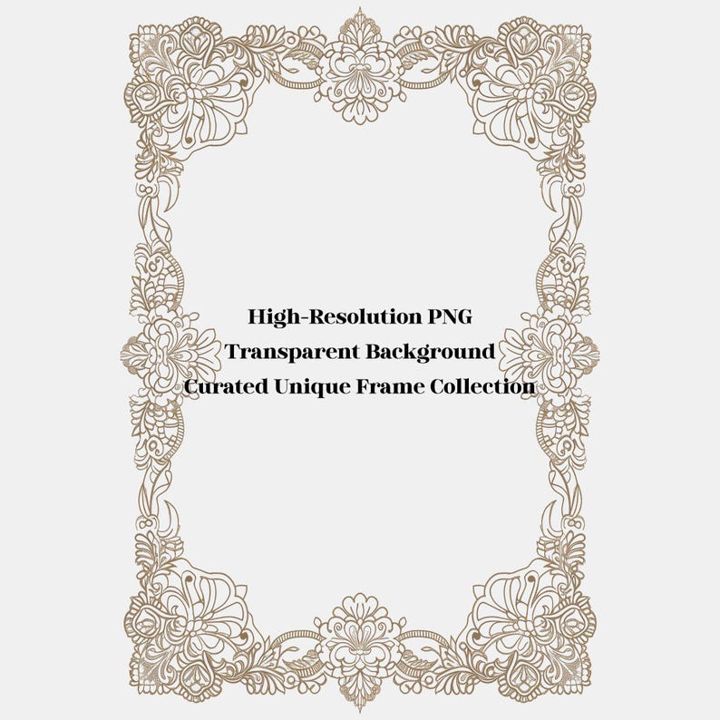 40 Vintage Ornate Frame Clipart Bundle | Floral & Lace Frames | High ...