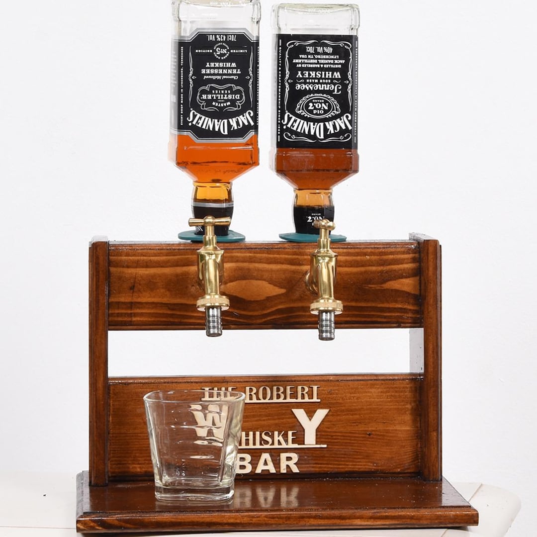 Whiskey Dispenser With Wooden Stand | Handmade Liquor Dispenser ...