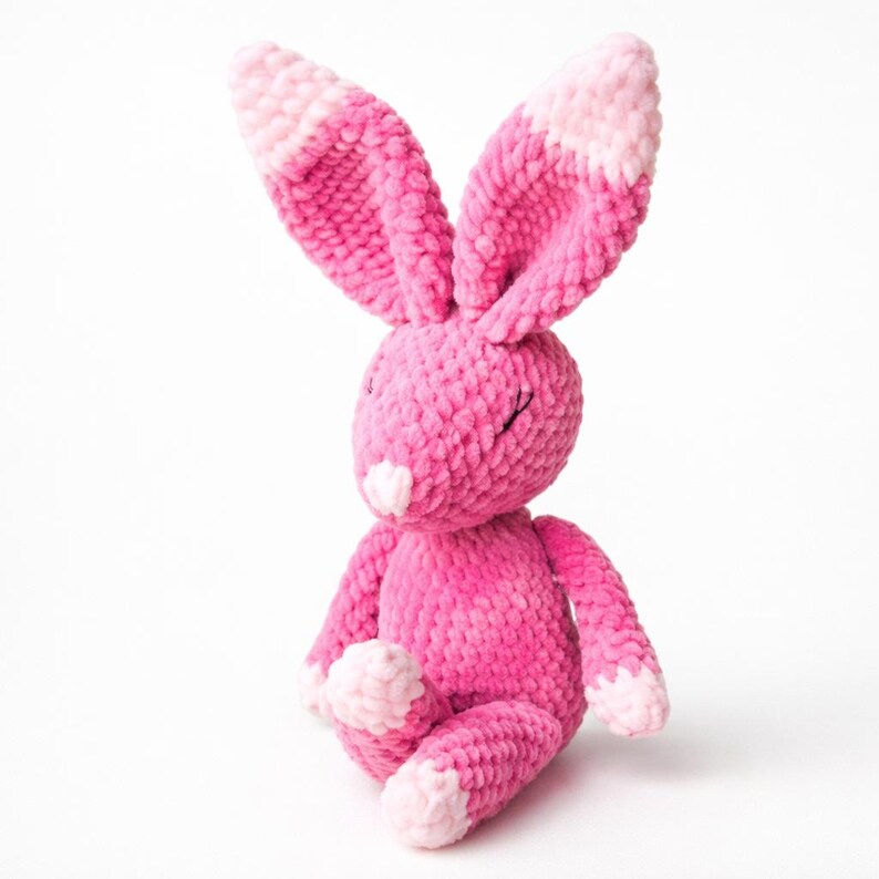 Pink Bunny Crochet Pattern PDF | Amigurumi Rabbit Plush Tutorial ...