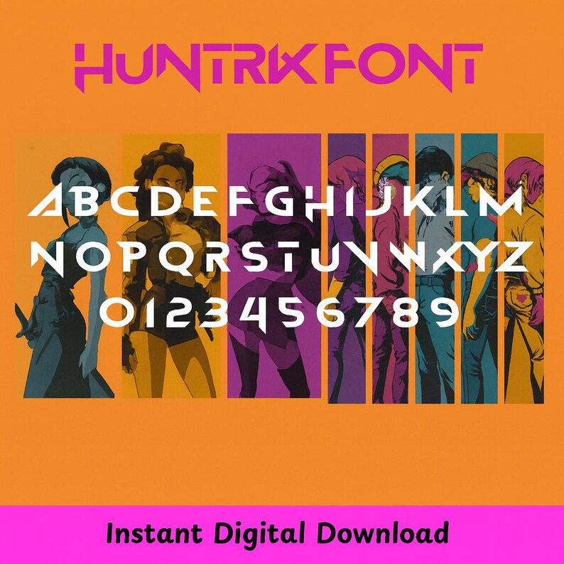 Kpop Demon Hunters Huntrix Font , Kpop Huntrix Typeface,editable Font ...