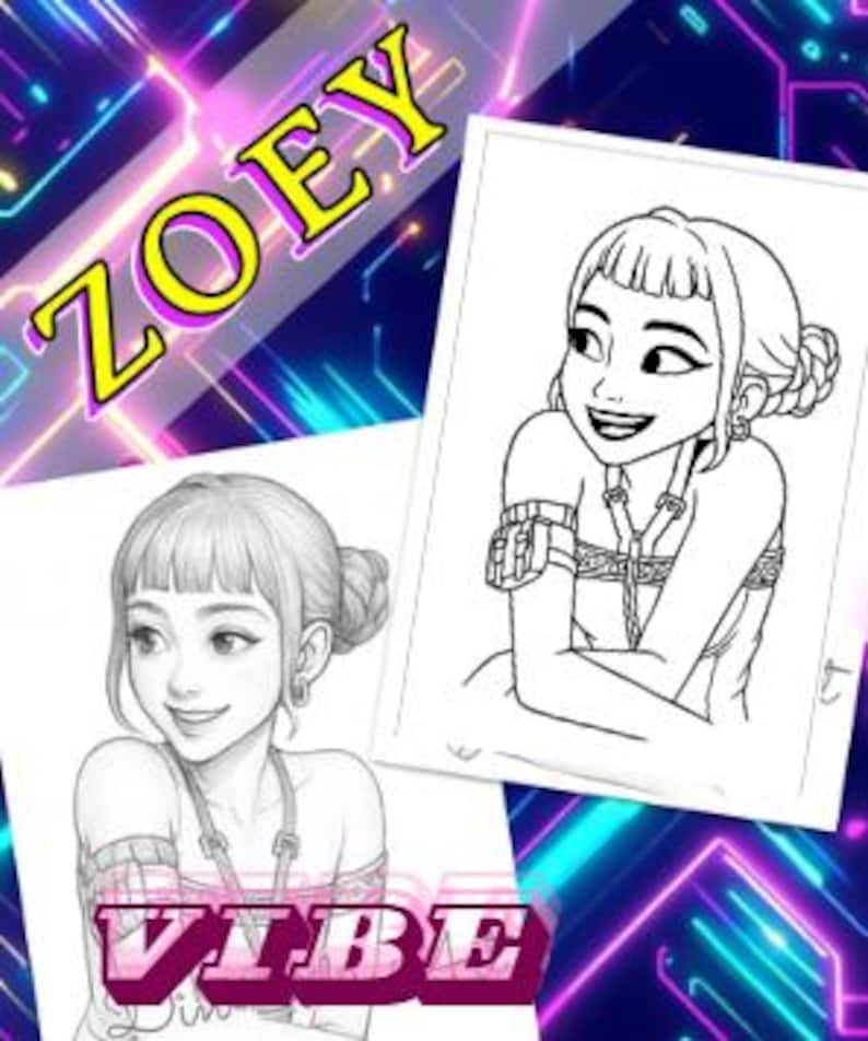 30 + Zoey Kpop Demon Hunter Coloring Anime Pages Printable Manga ...