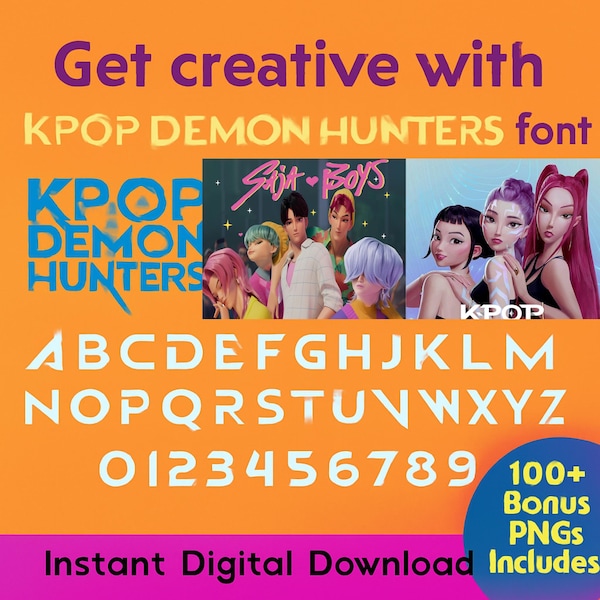 Huntrix font - Etsy México