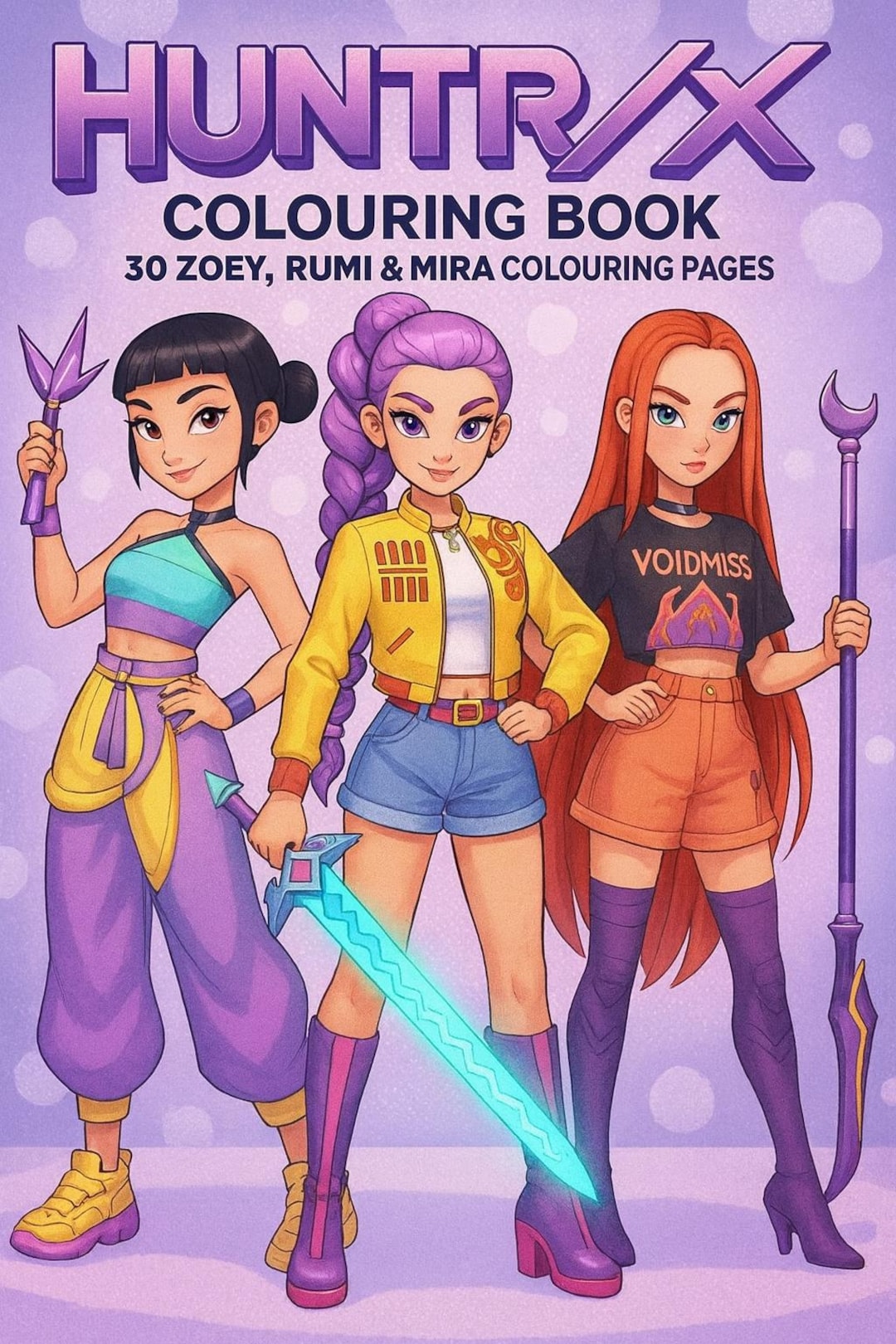 K-pop Demon Hunters Coloring Pages | Anime Girl Mini Pack (digital ...