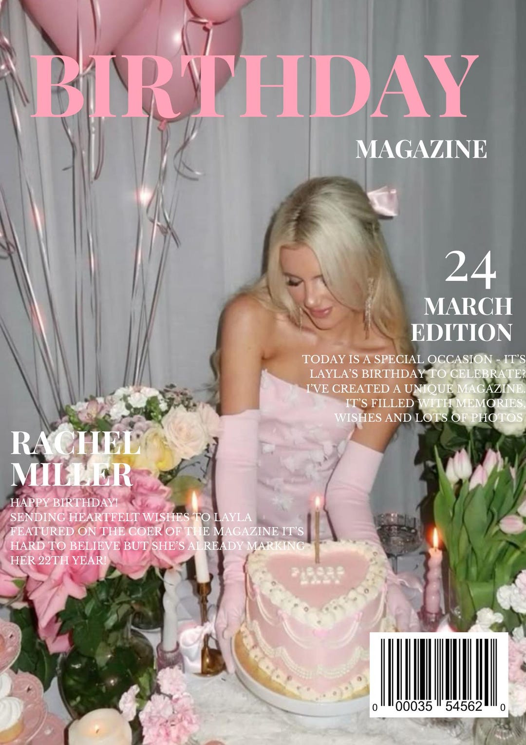 Birthday Magazine Template • Personalized Birthday Magazine • Best ...