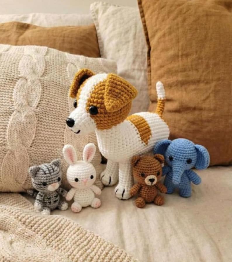 Jack Russell Terrier Crochet Pattern: Amigurumi Dog Toy (PDF Pattern ...