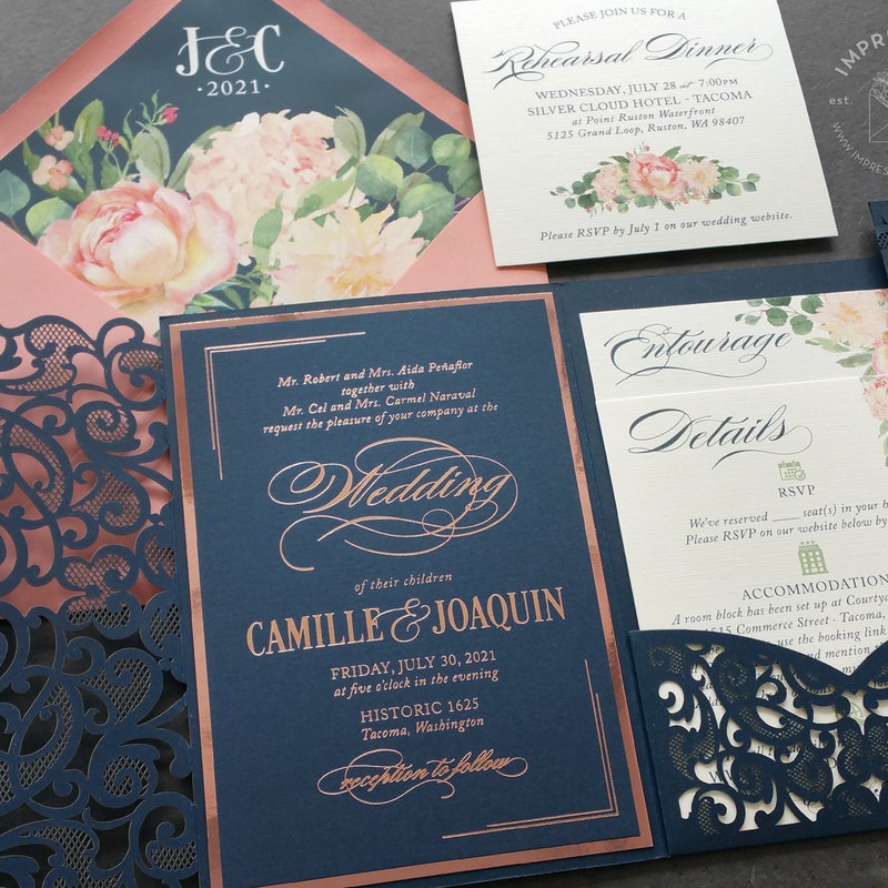 Pocket Folder Invite - Etsy