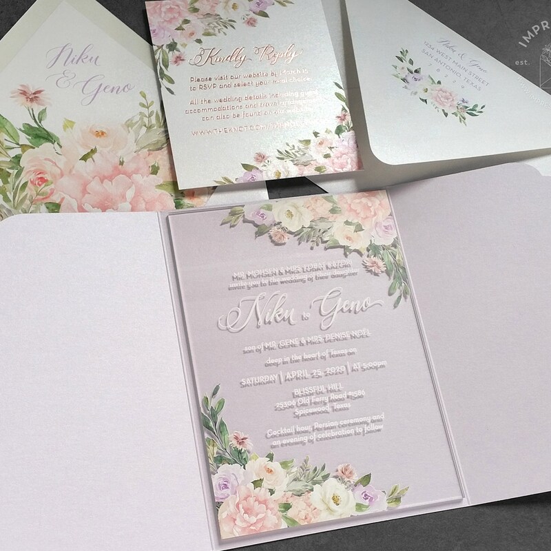 Clear Wedding Invitation - Etsy