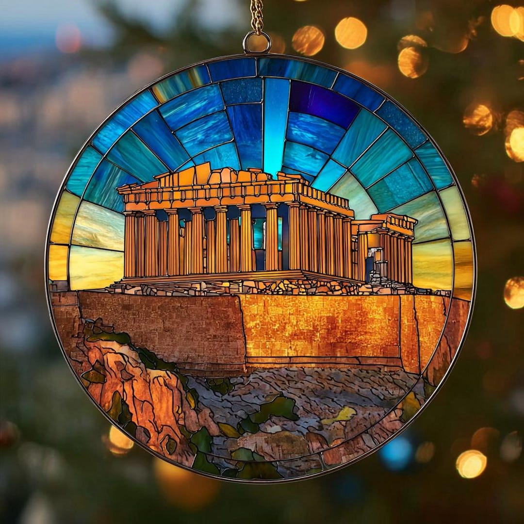 Acropolis of Athens Suncatcher, Parthenon Window Hanging, Ancient ...