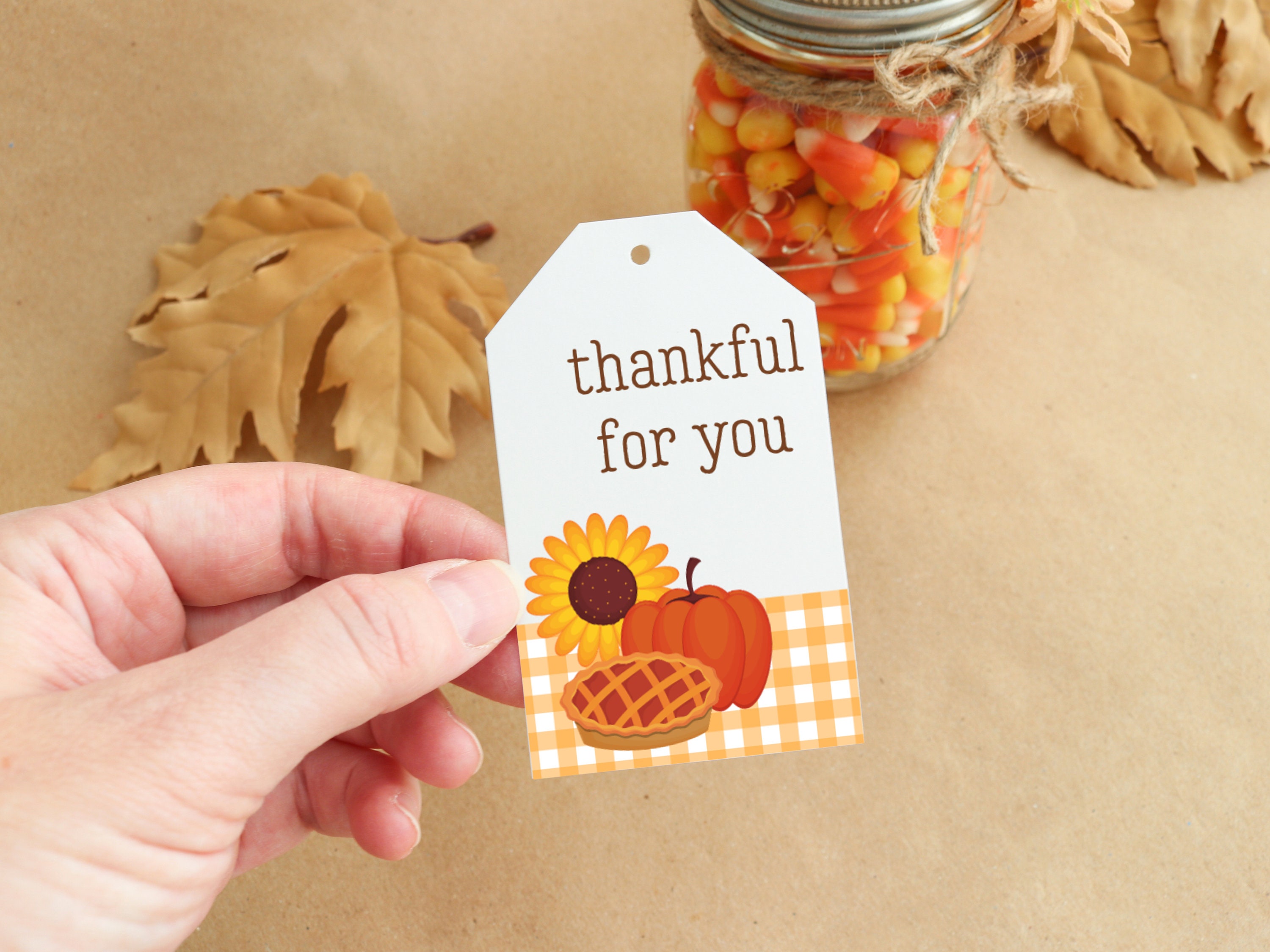 Thanksgiving Gift Tags & Treat Tags | Printable PDF Download - Etsy