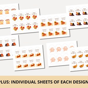 Thanksgiving Gift Tags & Treat Tags | Printable PDF Download - Etsy