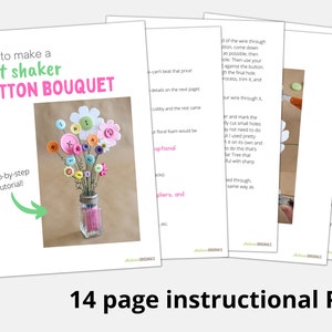 How to Make a Salt Shaker Button Bouquet PDF E-book, DIGITAL DOWNLOAD ...