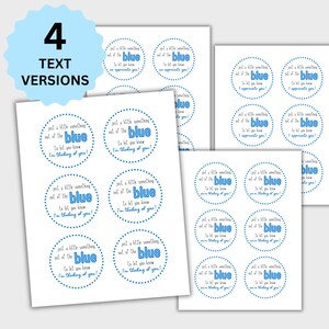 Blue Gift Tags | Out of the Blue | Thinking of You | Thank You ...