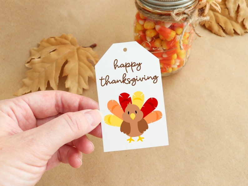 Thanksgiving Gift Tags & Treat Tags | Printable PDF Download - Etsy