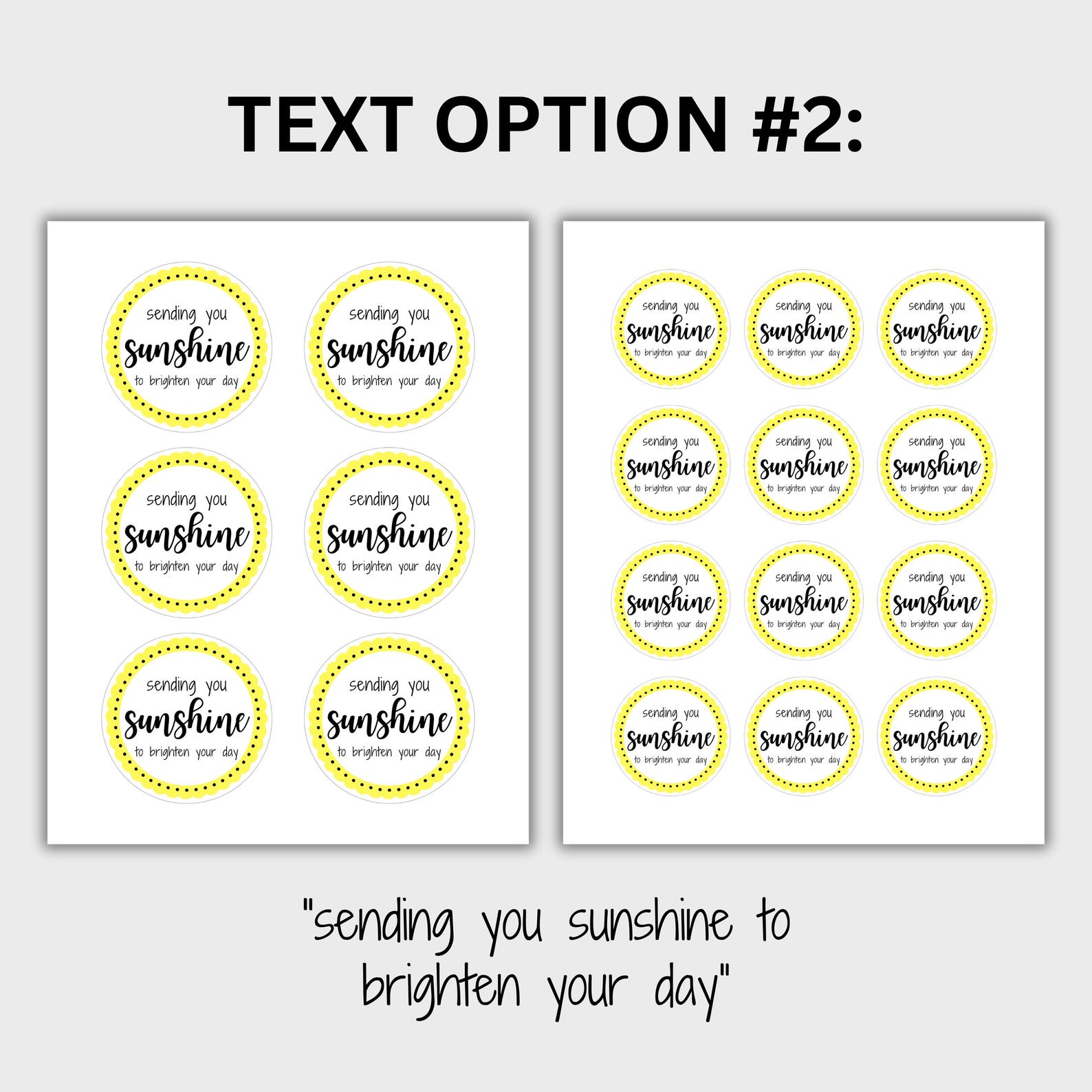 Yellow Sunshine Gift Tags | Sending You Sunshine | Sunshine Yellow Gift ...