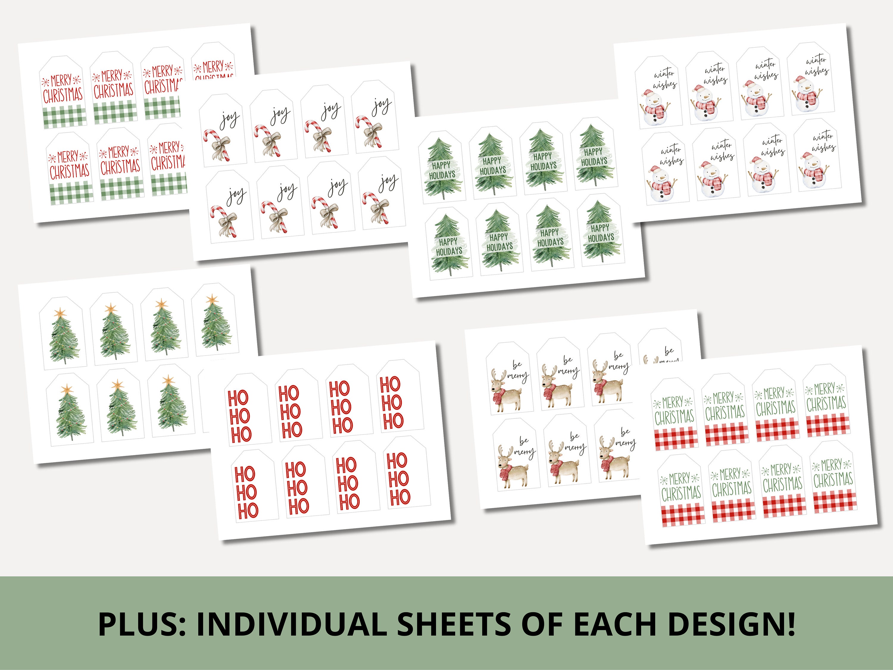 Christmas Gift Tags & Treat Tags | Traditional Country Christmas ...