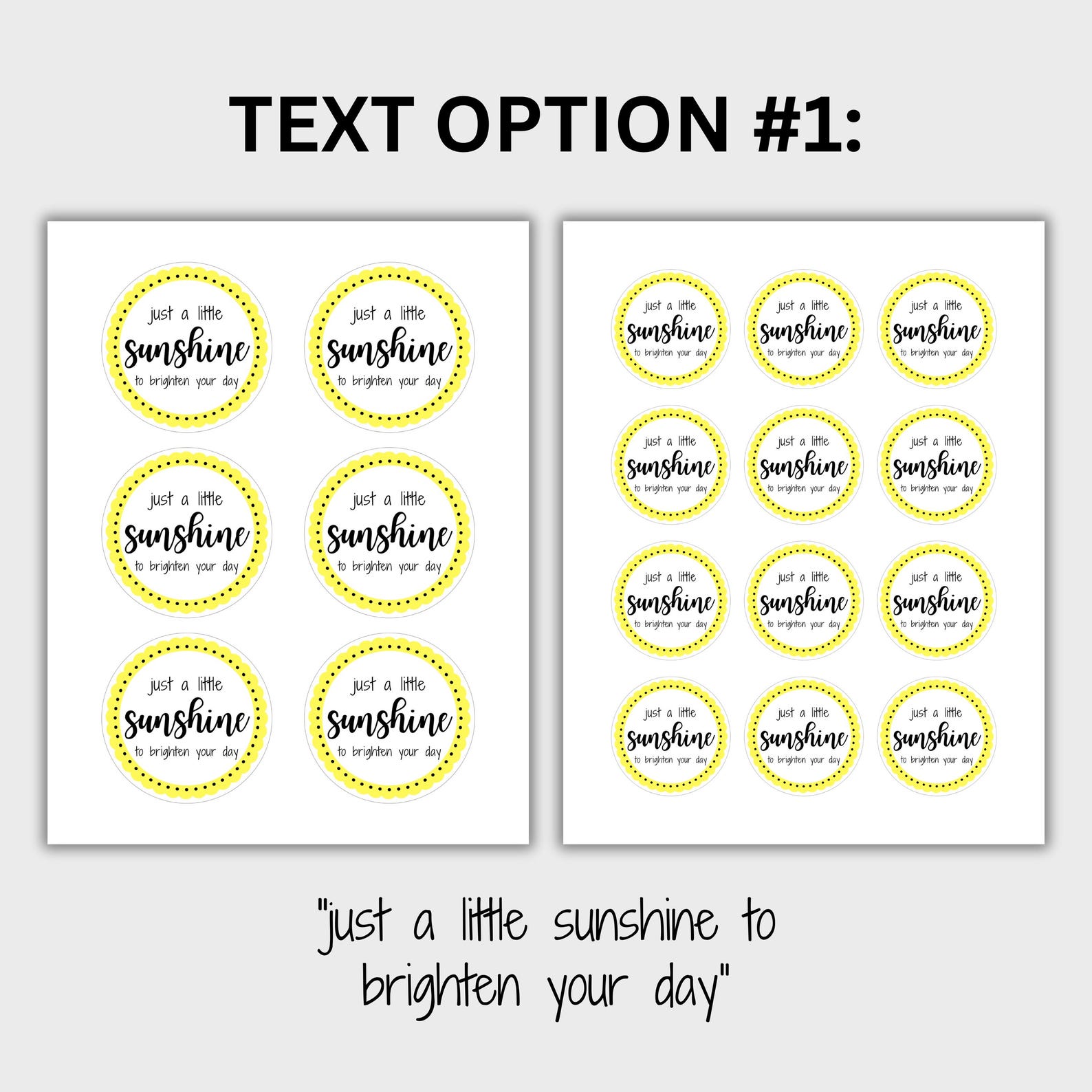 Yellow Sunshine Gift Tags | Sending You Sunshine | Sunshine Yellow Gift ...