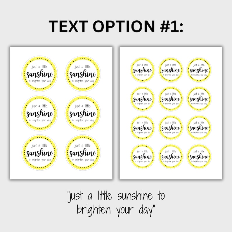 Yellow Sunshine Gift Tags | Sending You Sunshine | Sunshine Yellow Gift ...