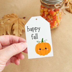 Happy Fall Gift Tags & Treat Tags | Cute Icons | Printable PDF Download ...