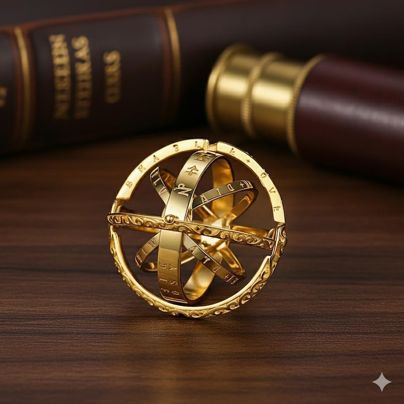Foldable Astronomical Sphere Ring, Celestial Star Fidget Ring, Anti ...