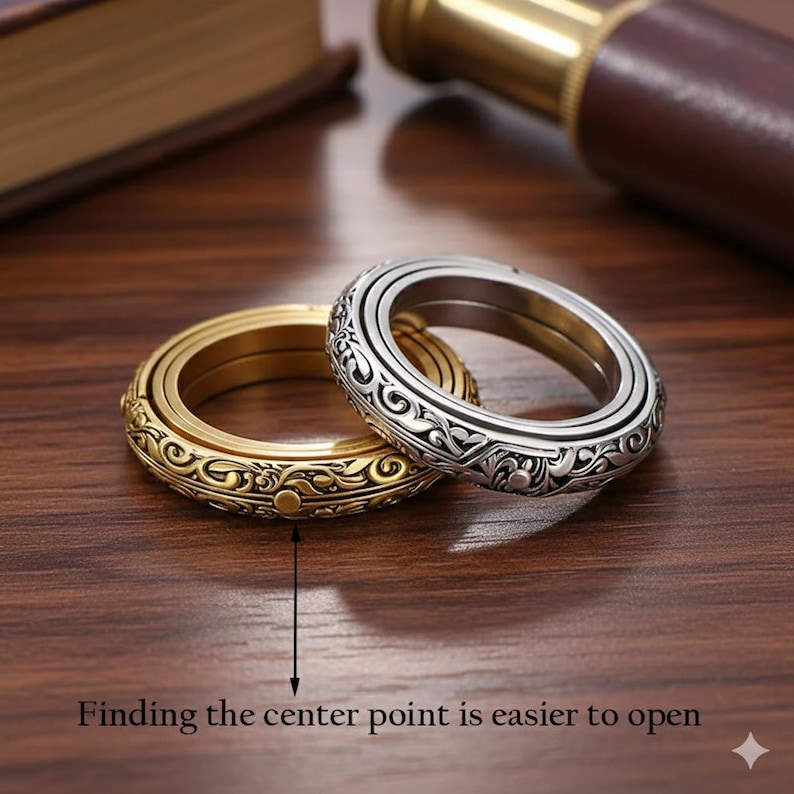 Foldable Astronomical Sphere Ring, Celestial Star Fidget Ring, Anti ...