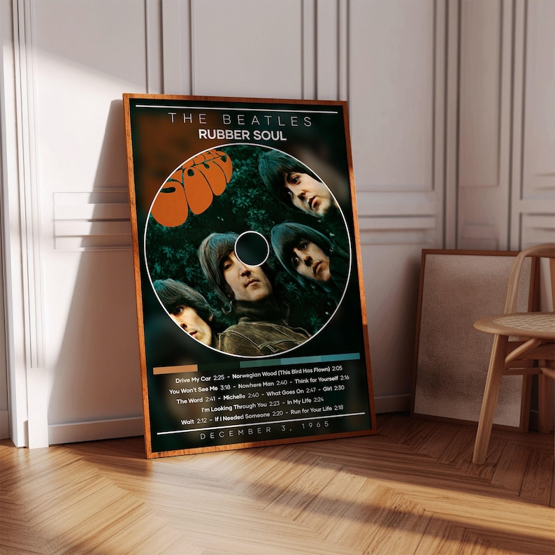 The Beatles Poster | Rubber Soul Poster | Album Poster Print | Album ...