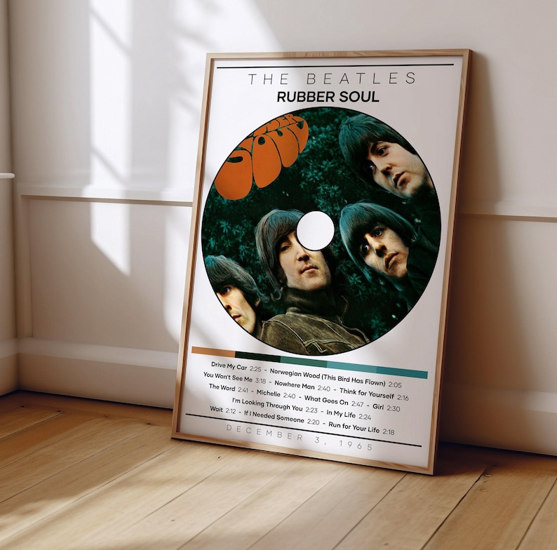 The Beatles Poster | Rubber Soul Poster | Album Poster Print | Album ...