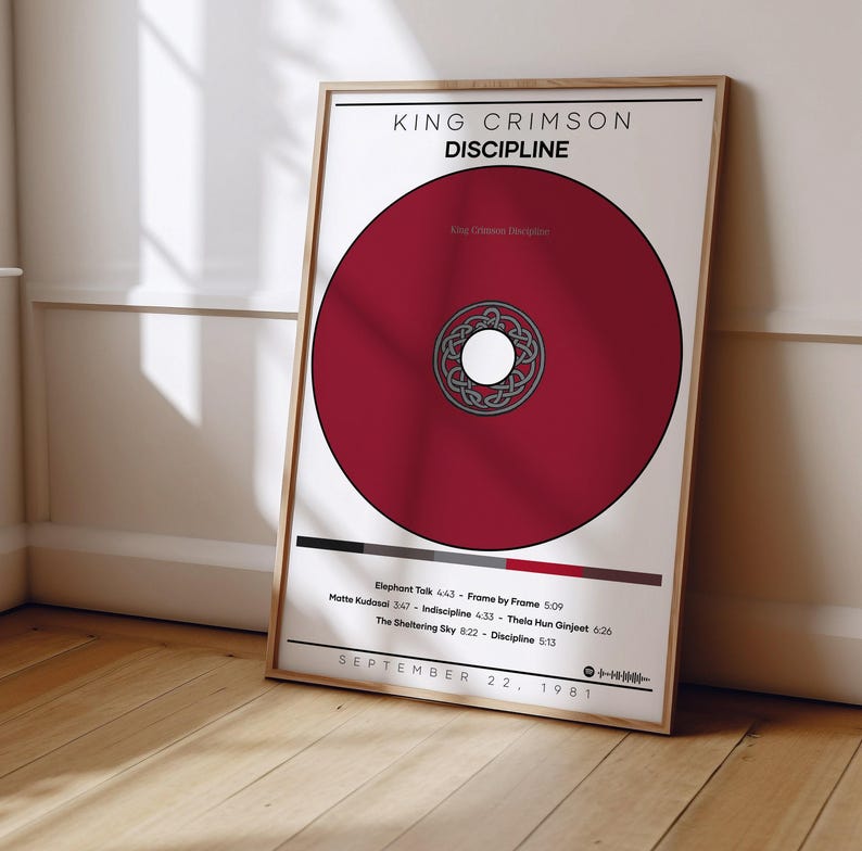 King Crimson Poster | Discipline Poster | Album Poster Print | Album ...