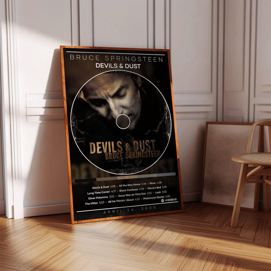 Bruce Springsteen Poster | Devils and Dust Poster | Album Poster Print ...