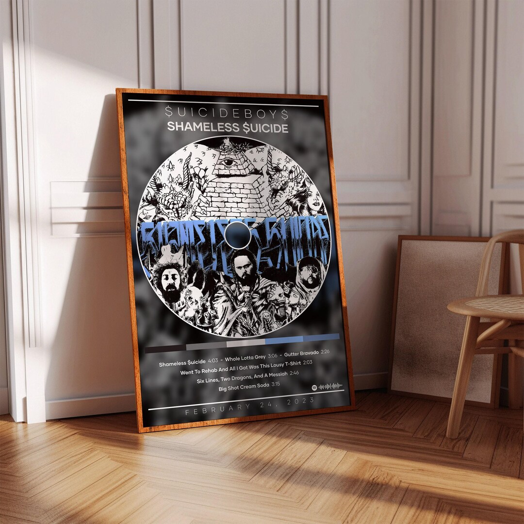 Suicideboys Poster | Shameless Suicide Poster | Album Poster Print ...
