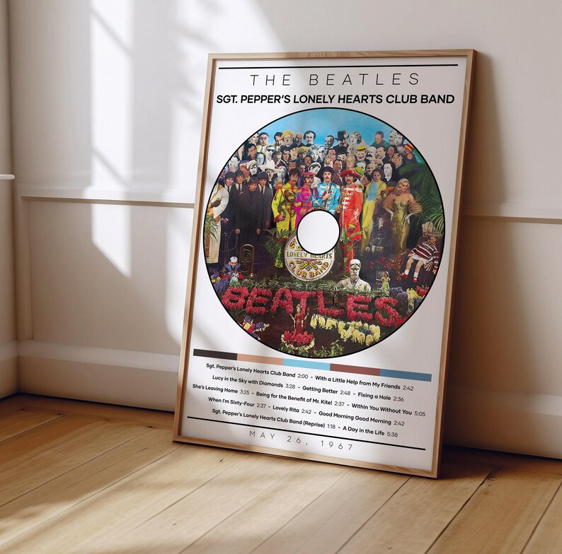 The Beatles Poster | Sgt. Pepper's Lonely Hearts Club Band Poster ...
