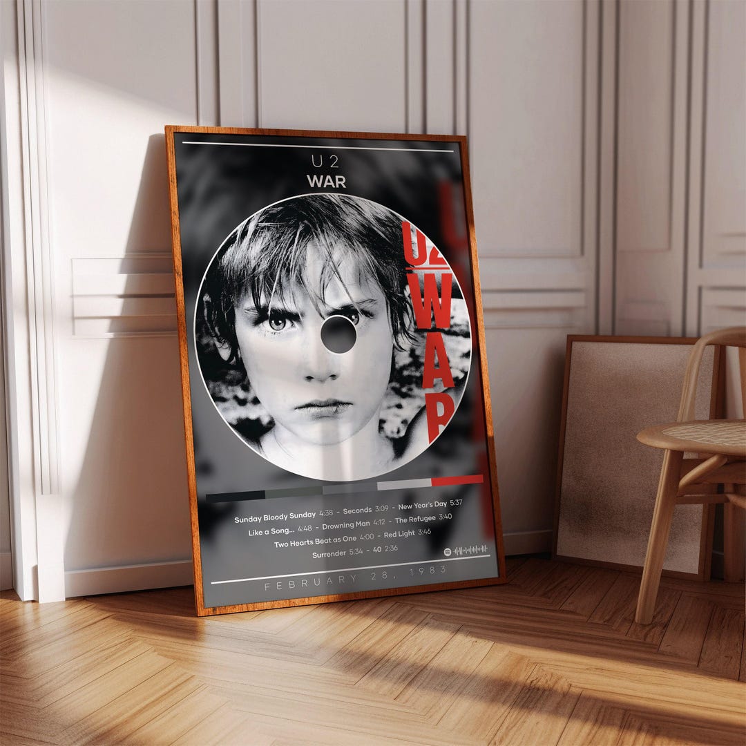 U2 Poster | War Poster | Album Poster Print | Album Cover Poster | Rock ...