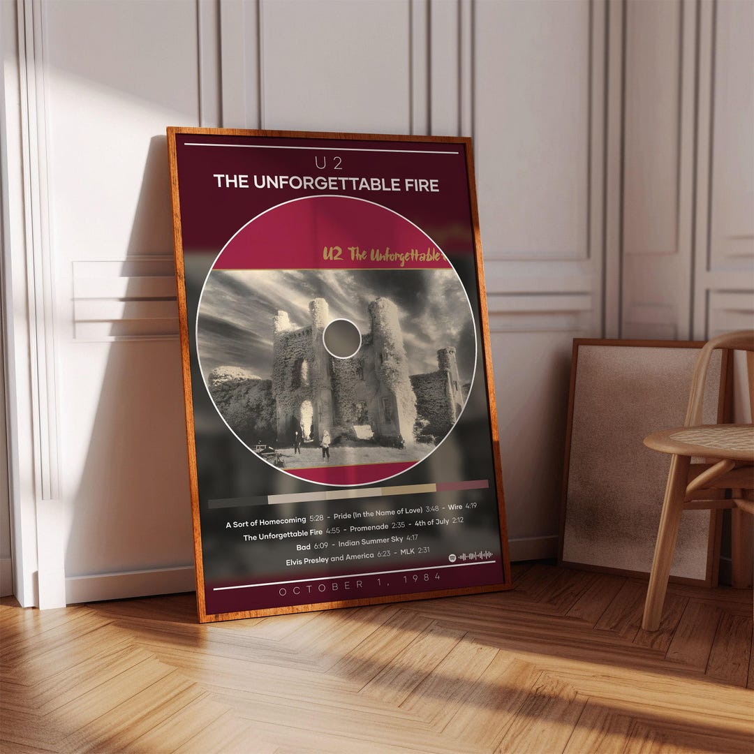 U2 Poster | the Unforgettable Fire Poster | Album Poster Print | Album ...