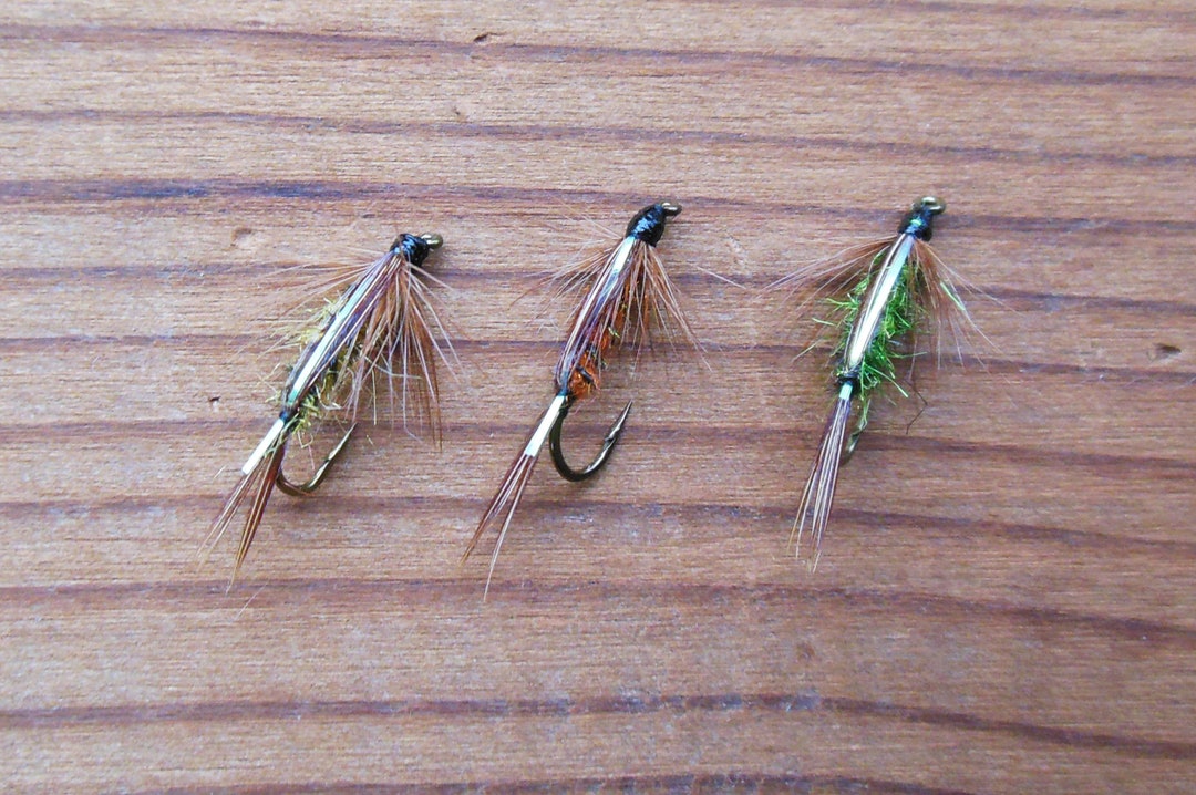 Fly Fishing Three-pack of Trout Flies, Tellico Nymphs With Flash Back ...