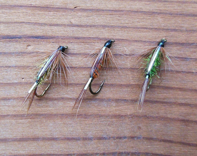 Fly Fishing Three-pack of Trout Flies, Tellico Nymphs With Flash Back ...