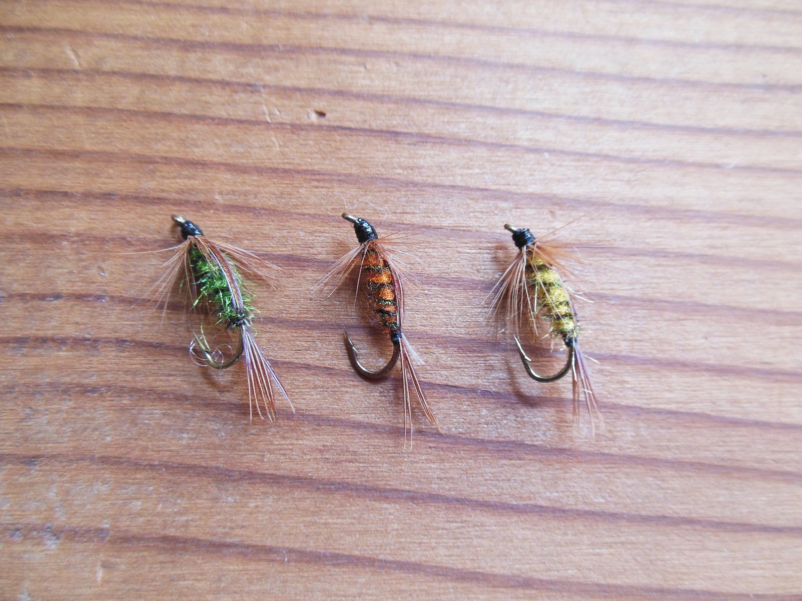 Fly Fishing Three-pack of Trout Flies, Tellico Nymphs With Flash Back ...
