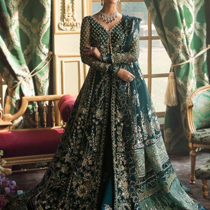 Nikkah Dresses Green - Etsy