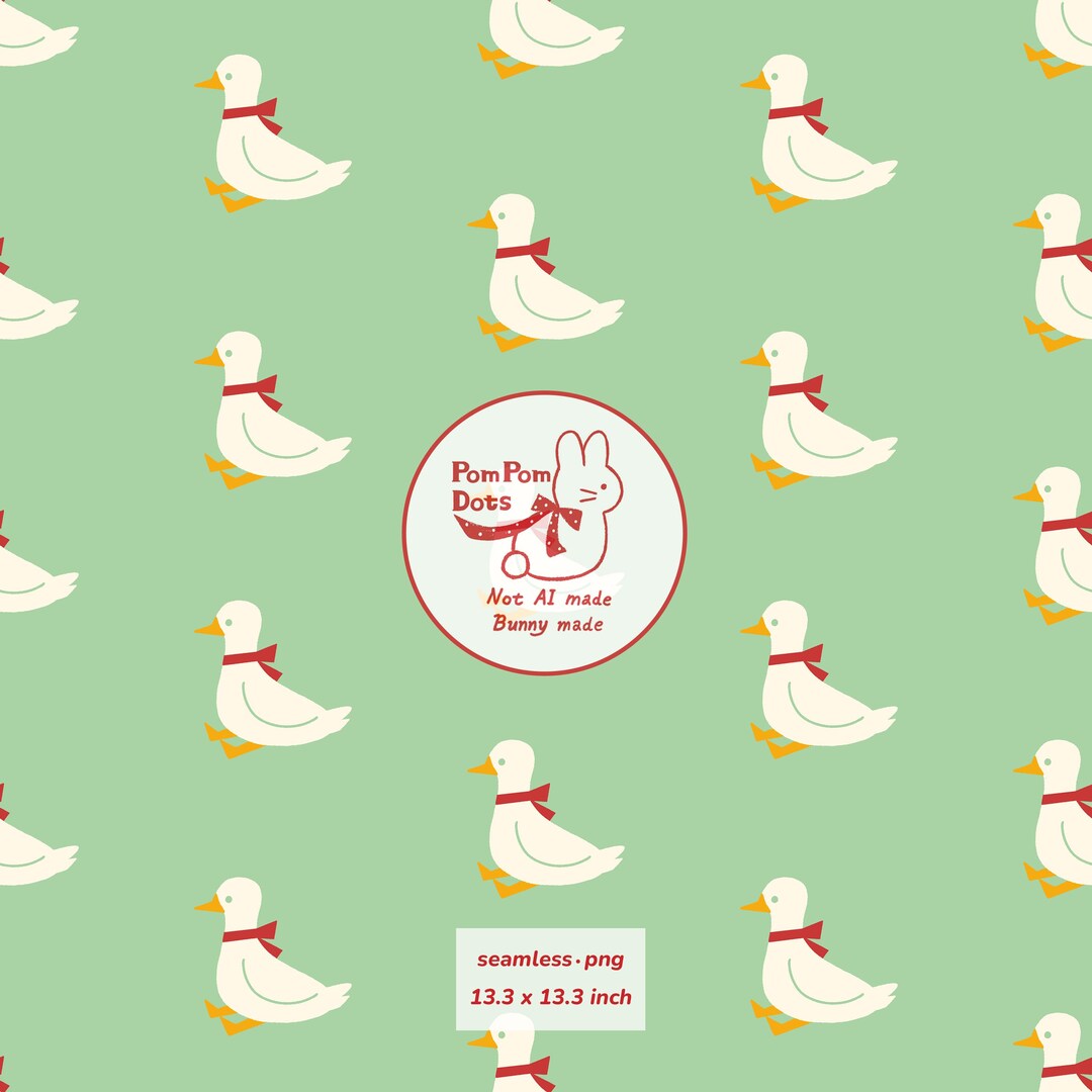 Silly Goose Seamless Pattern, Hand Drawn Playful Nursery & Kids ...