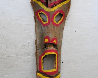 Tiki Mask Palm Frond Art - Etsy